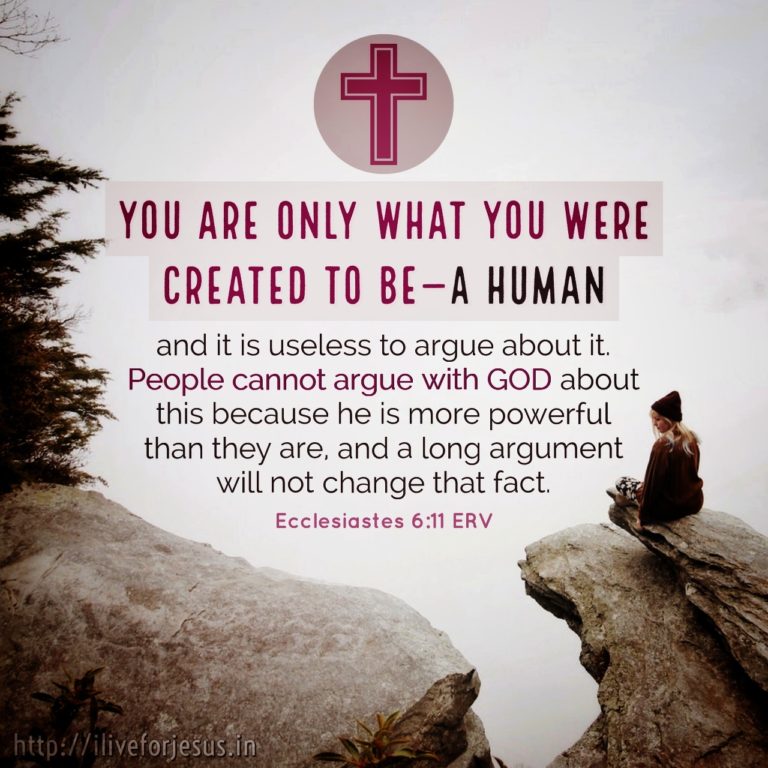 People cannot argue with GOD - I Live For JESUS