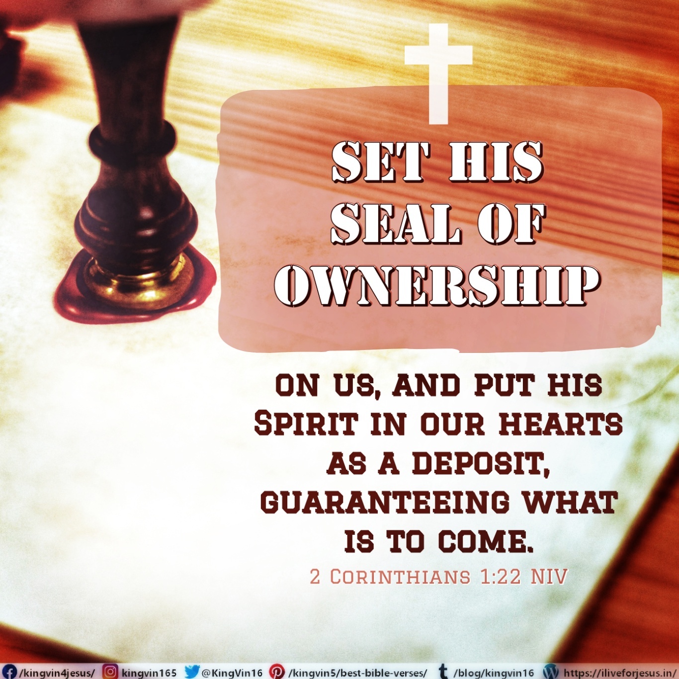 Seal of Ownership - I Live For JESUS