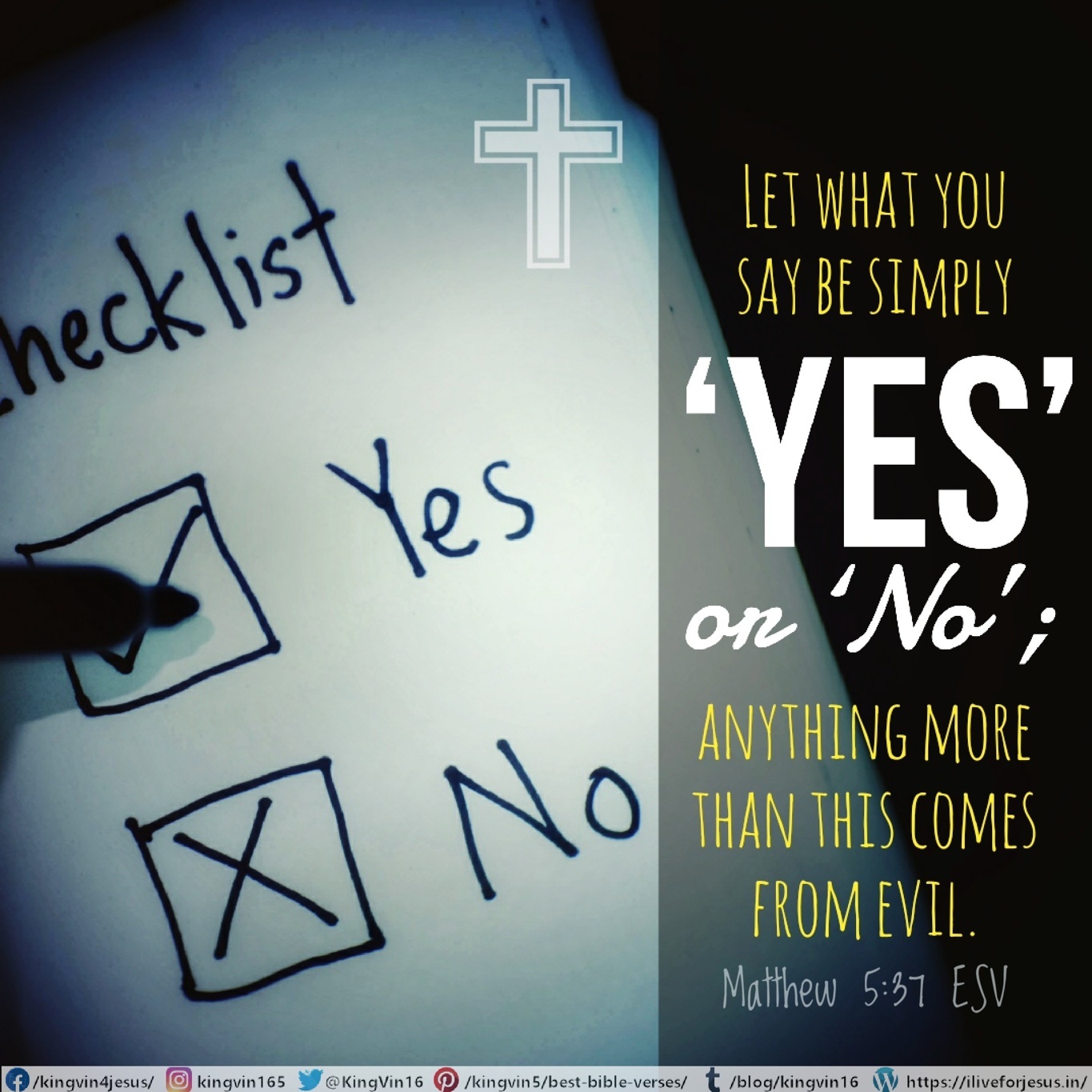 Yes or No - I Live For JESUS