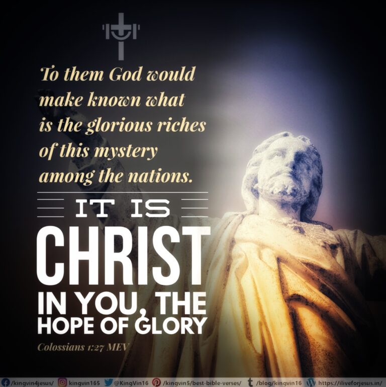 colossians 1:27 Archives - I Live For JESUS