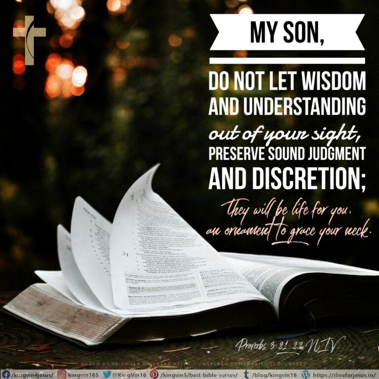 Preserve Sound Judgement and Discretion - I Live For JESUS