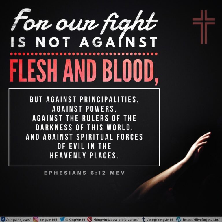Our Fight is Not Against Flesh - I Live For JESUS