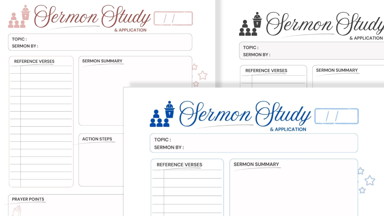 Free Printable Christian Planners - I Live For JESUS