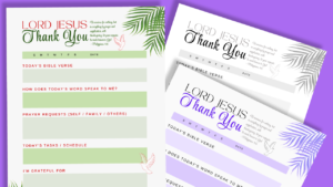 Free Printable Christian Planners - I Live For JESUS